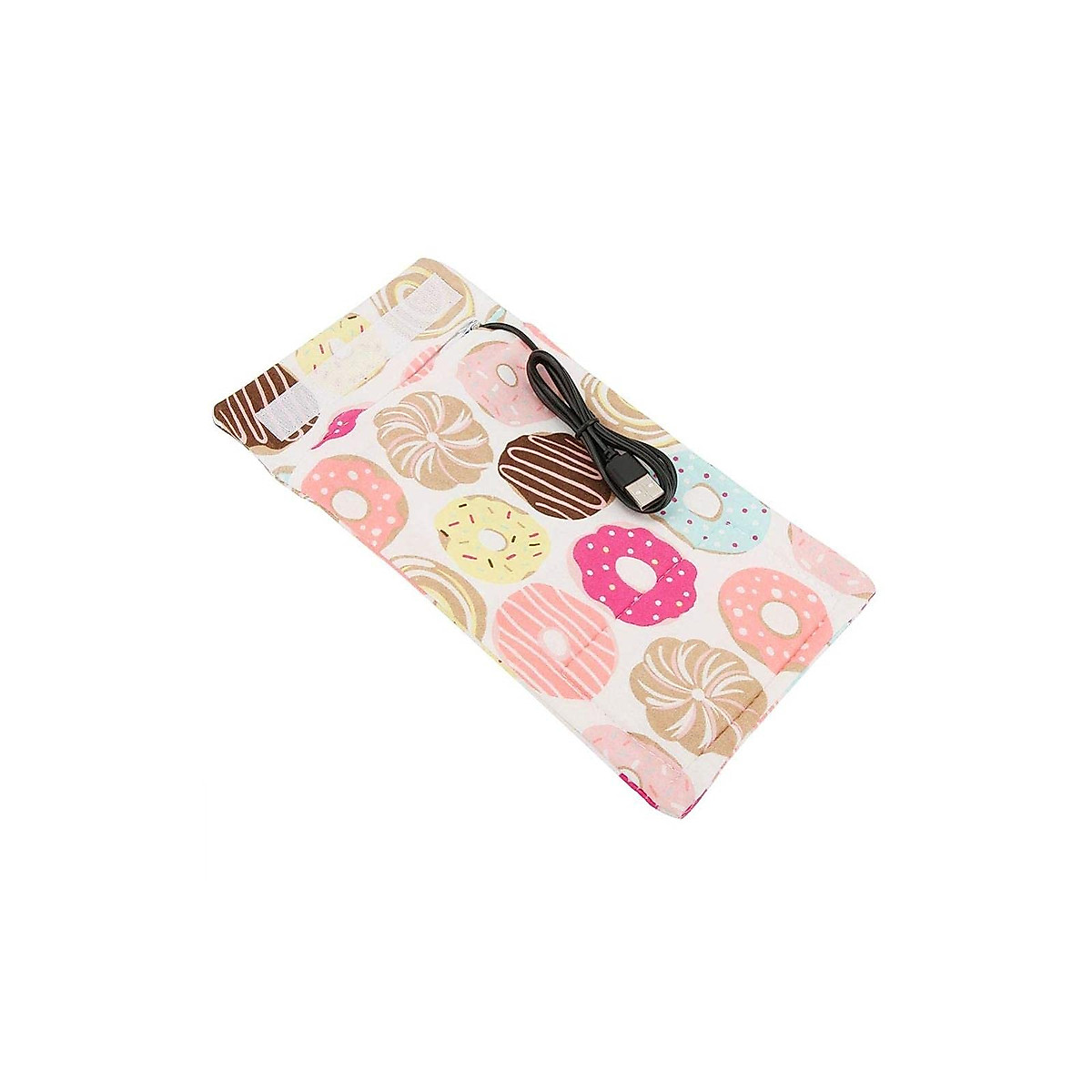 USB Baby Bottle Warmer Travel Bottle Warmer, On The Go Bottle Warmer USB Bottle Warmer Portable Bottle Warmer for Babie, Portable Milk Heater Cover(Donut Pattern)