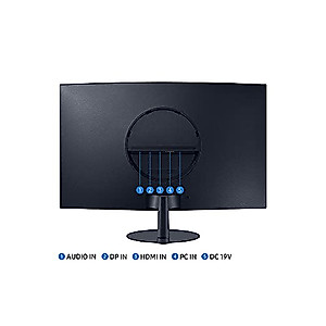 SAMSUNG T550 Series 27-Inch FHD 1080p Computer Monitor, 75Hz, Curved, Built-in Speakers, HDMI, Display Port, FreeSync (LC27T550FDNXZA)