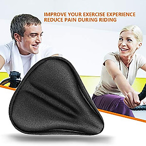 YEENOR Bike Seat Cushion,Most Comfortable Gel Bike Seat Cover, Bike Cushion Seat Cover for Women Men, Breathable Soft Bicycle Seat Cushion for Mountain Road City Bike