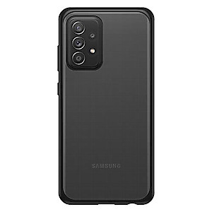 OtterBox Sleek Series Case for Galaxy A52 / A52 5G / A52s 5G, Shockproof, Drop Proof, Ultra-Slim, Protective Thin Case, Tested to Military Standard, Clear/Black, No Retail Packaging