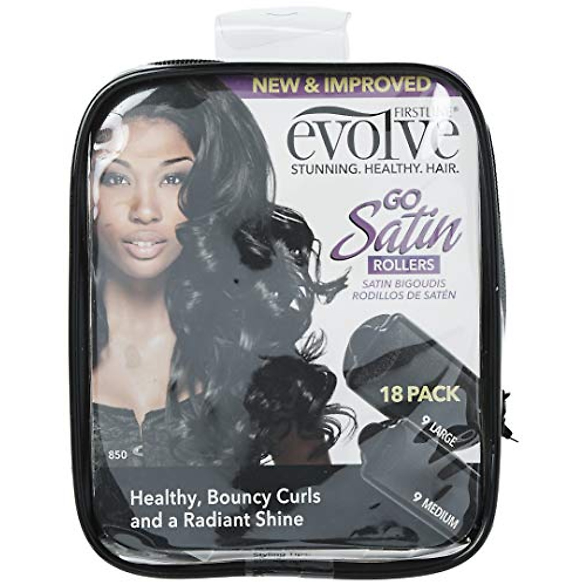 Evolve Satin-Covered Rollers, 18 Piece