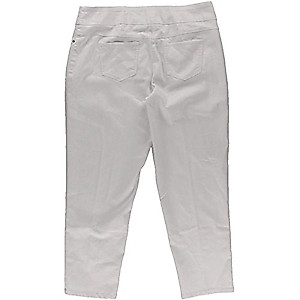Ruby Rd. Women's Petite Pull-on Extra Stretch Denim Jean, White, 16P