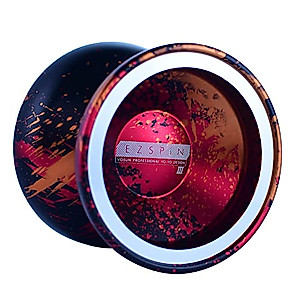 VOSUN Unresponsive yoyo O1 EZSPiN,yoyo Ball, Professional yoyo for Adults & Advanced Players,Metal pro yoyos (Red Splashed)