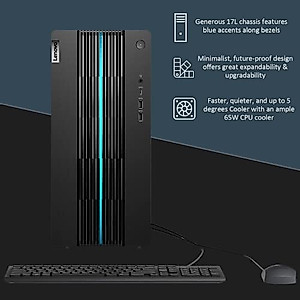 Lenovo IdeaCentre 5 Gaming Desktop, 12th Gen Intel Core i7-12700 Processor, GeForce RTX 3060, 32GB RAM, 512GB PCIe SSD + 1TB HDD, RJ45, DP, HDMI, Wired KB & Mouse, Wi-Fi 6, Windows 11 Home, Black
