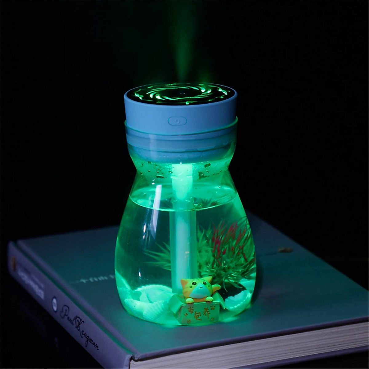 Micro Landscape Humidifiers, Mini Humidifier, Small Humidifier,Cute humidifier,Car Humidifiers,Air Humidifier,personal humidifier,Cool Mist Humidifiers For Bedroom Kids,Office Desk Humidifier(Blue)