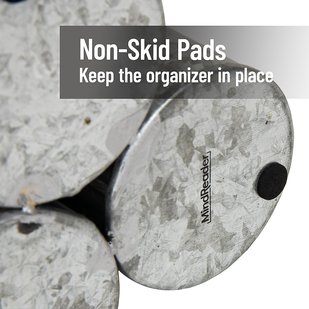 Mind Reader , Cutlery, Silverware Organizer, Utensil Caddy, Multi-Purpose Holder, One Size, Silver Metal