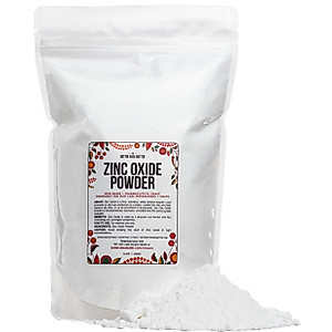 Zinc Oxide Powder | Uncoated, Non Nano Zinc Oxide | Pure, Pharmaceutical Grade | Use in Homemade Sunscreen Lotion | Diaper Rash Cream, Deodorant DIY, Zinc Oxide Ointment | 1 LB by Better Shea Butter