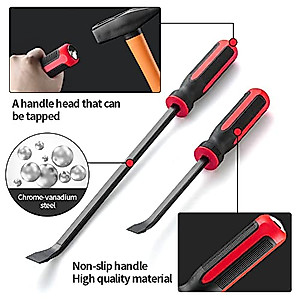 Trim Puller Tool for Baseboard, Trim Removal Tool Set, With Painter's Tool and Pry Bar Set, Tile Tools for Commercial Work, Baseboard, Molding, Siding and Flooring Removal