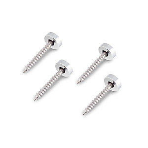 Metallor Guitar Neck Joint Bushings and Bolts Mounting Ferrules Metal with Mounting Screws for Electric Guitar or Bass Guitar 4Pcs Chrome