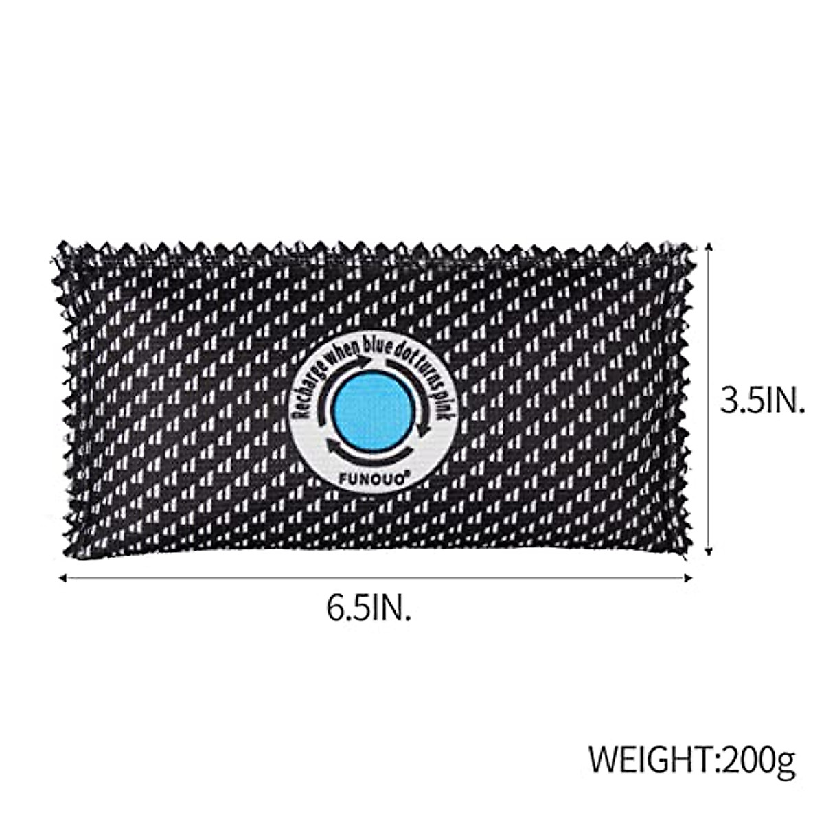 FUNOUO 200g Rechargeable Desiccant Pack,Moisture absorbers for storage,Rechargeable Desiccant Dehumidifier Bags,Moisture absorbers Bag,Desiccant Dehumidifier bag,Dehumidifier for Home Closets，Gun Safe, and Cars