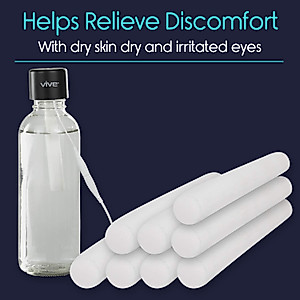 Vive Mini Humidifier Filter Replacements (8 Pack) - 90 Days Per Stick - For Travel, Car, Baby Bedroom, Office - Portable Clean Personal Cooling Air - Cotton Fiber Wicks