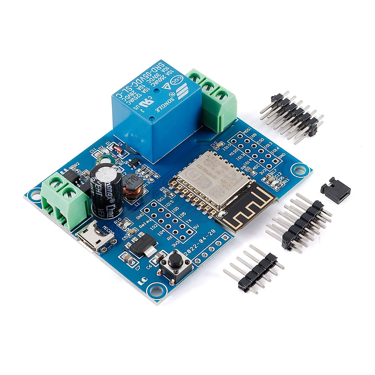 JESSINIE 2Pcs ESP8266 ESP-12F WiFi Single Relay Module ESP DC5-80V Wireless Controller Relay Module Board ESP-12F for IOT Smart Home APP