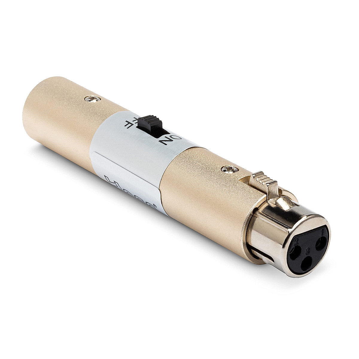 Hosa GMS-274 Microphone Power Switch, XLR3F to XLR3M Silver 10 x 1 x 4 inches