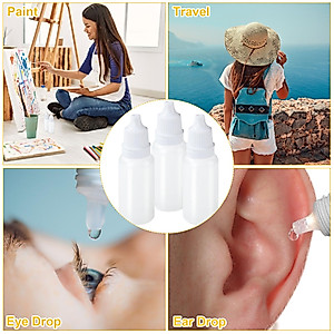 AKOLAFE 100Pcs 20ML Plastic Dropper Bottle with Caps Empty Eye Dropper Bottle Clear Essential Oil Bottle Mini Squeeze Bottles Bulk Squeezable Ear Drop Bottle Travel Size Small Bottle for Liquids Paint