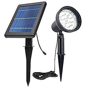 SUNLONG New Generation Solar SpotLights Outdoor Waterproof Super Bright 15LEDs Security Front Door Light Solar Powered Landscape Spotlights for Garden Pathway Driveways (WarmWhite)