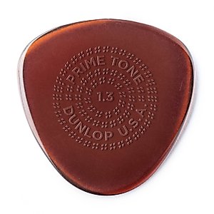 Dunlop Primetone Semi-Round 1.3mm Sculpted Plectra (Grip) - 3 Pack Guitar Picks (514P1.30)
