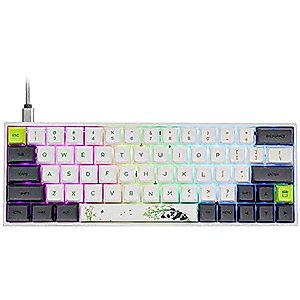SKYLOONG Customized SK68S 68 Keys Mechanical Gaming Keyboard NKRO Type-C RGB Backlight PBT Keycaps Gateron Mechanical Switch Keyboard(Hot Swappable Red Switch)