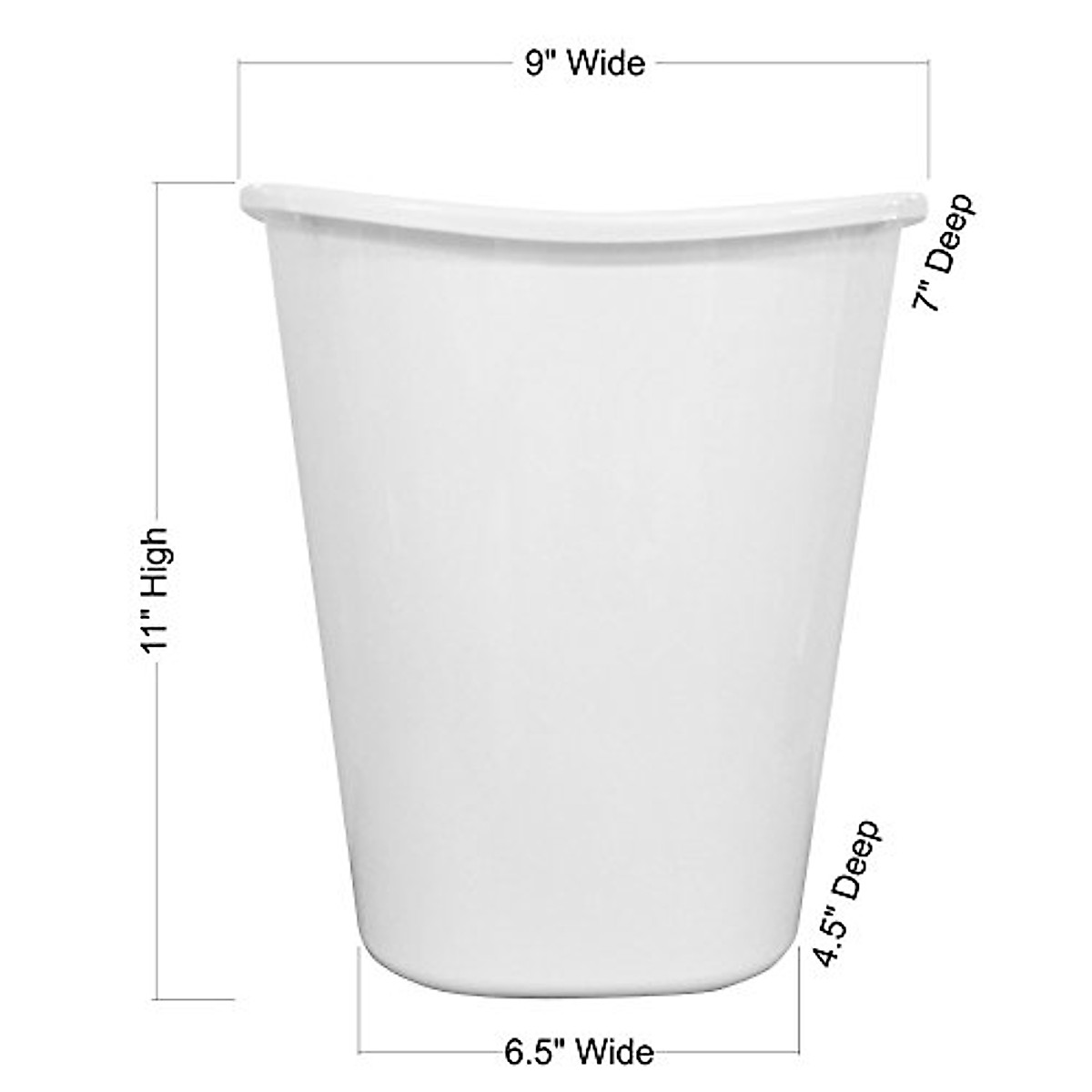 RNK Shops Monogrammed Damask Waste Basket - Single Sided (Black) (Personalized)