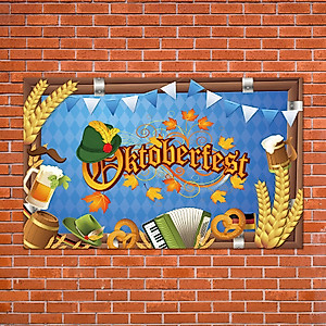 Oktoberfest Backdrop for Photography Oktoberfest Banner Fall German Bavarian Oktoberfest Beer Party Decorations and Supplies for Home Party