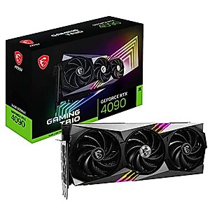 MSI Gaming GeForce RTX 4090 24GB GDRR6X 384-Bit HDMI/DP Nvlink Tri-Frozr 3 Ada Lovelace Architecture Graphics Card (RTX 4090 Gaming Trio 24G)