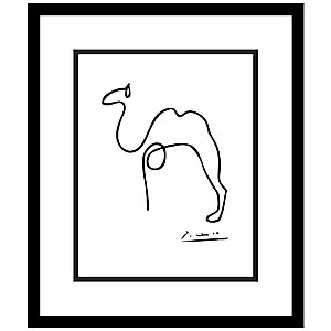 Amanti Art Framed Wall Art Print 20x17 The Camel by Pablo Picasso, Animals Wall Art, Museum Masters Classics Decor, Small Poster Painting Artwork for Living Room, Bedroom, Bathroom, Kitchen, Office