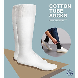 Yacht & Smith Men's & Women's Wholesale Bulk Cotton Tube Socks, Referee Style, by SOCKS'NBULK