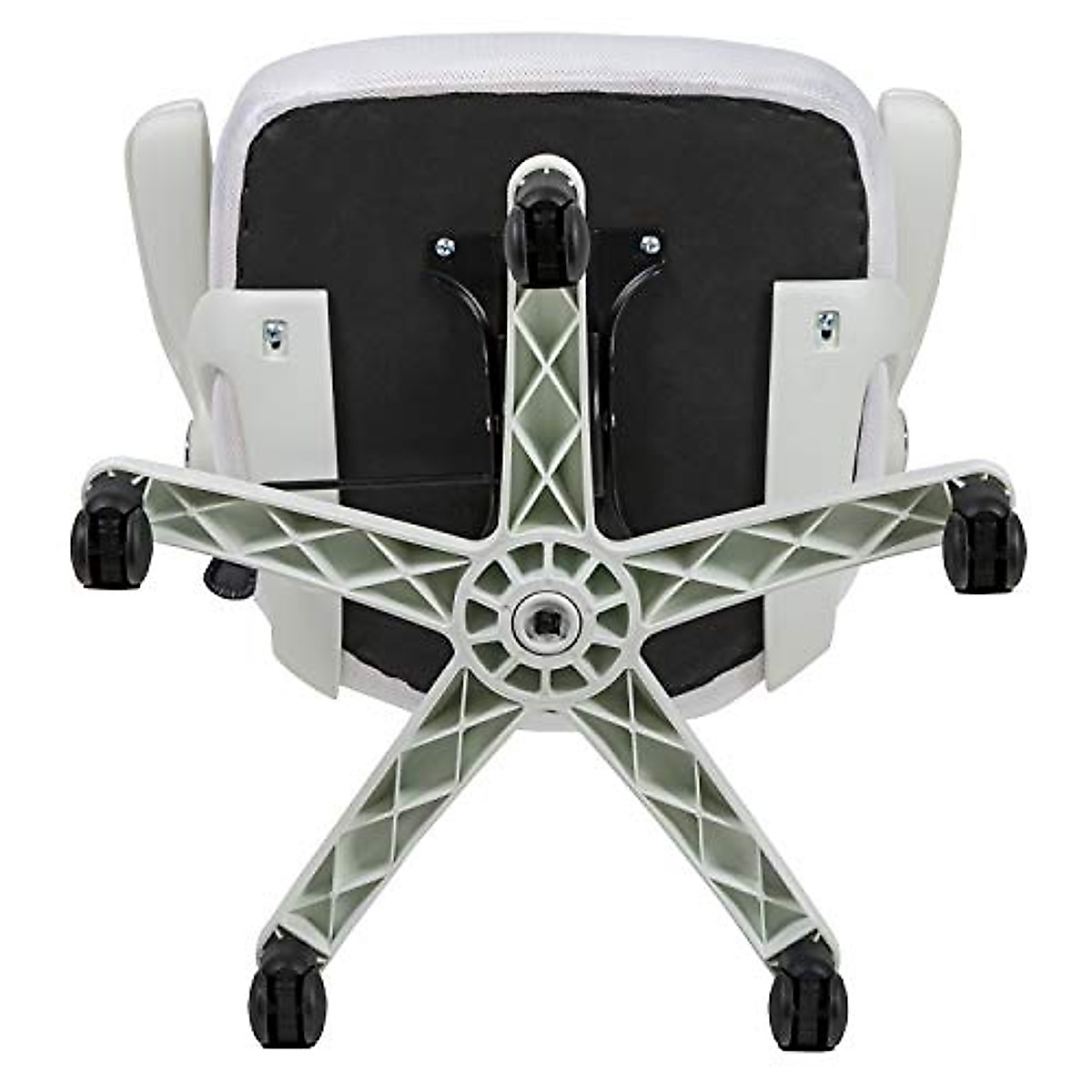 Flash Furniture High Back White Mesh Ergonomic Swivel Office Chair with White Frame and Flip-up Arms 26.5D x 26.5W x 44H in