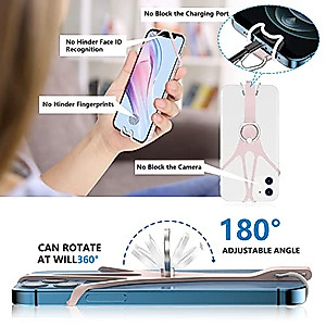 takyu Universal Phone Lanyard Leash with Ring Holder, Adjustable Phone Strap Loop Holder (Pink)