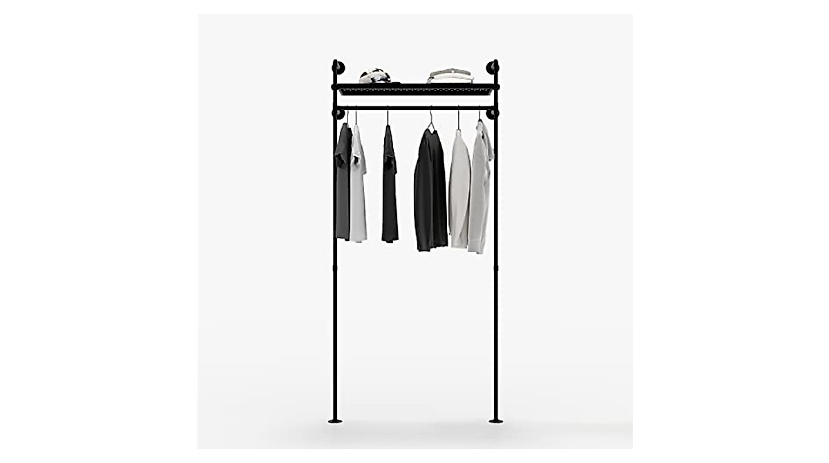 Pamo Industrial Pipe Clothing Rack - Stylish Wardrobe Solution