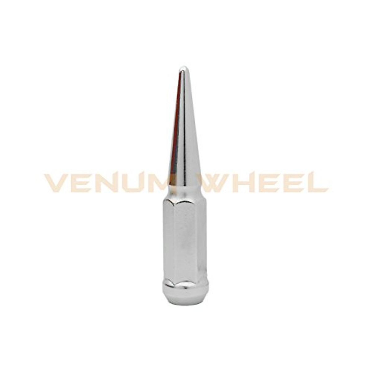 Venum wheel accessories 20 Pc Chrome Spike Lug Nuts | 1/2"-20 Thread | 4.5" Tall + Key Socket | Works with Chevrolet GMC C10 K10 1/2 Ton Trucks K5 Blazer Jimmy - Aftermarket Wheels