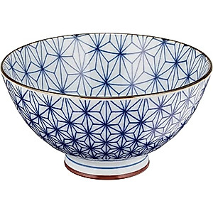 Saikai Pottery 19541 Picture Change Rice Bowl, Old Dyed, Blue, 10.1 fl oz (300 ml)