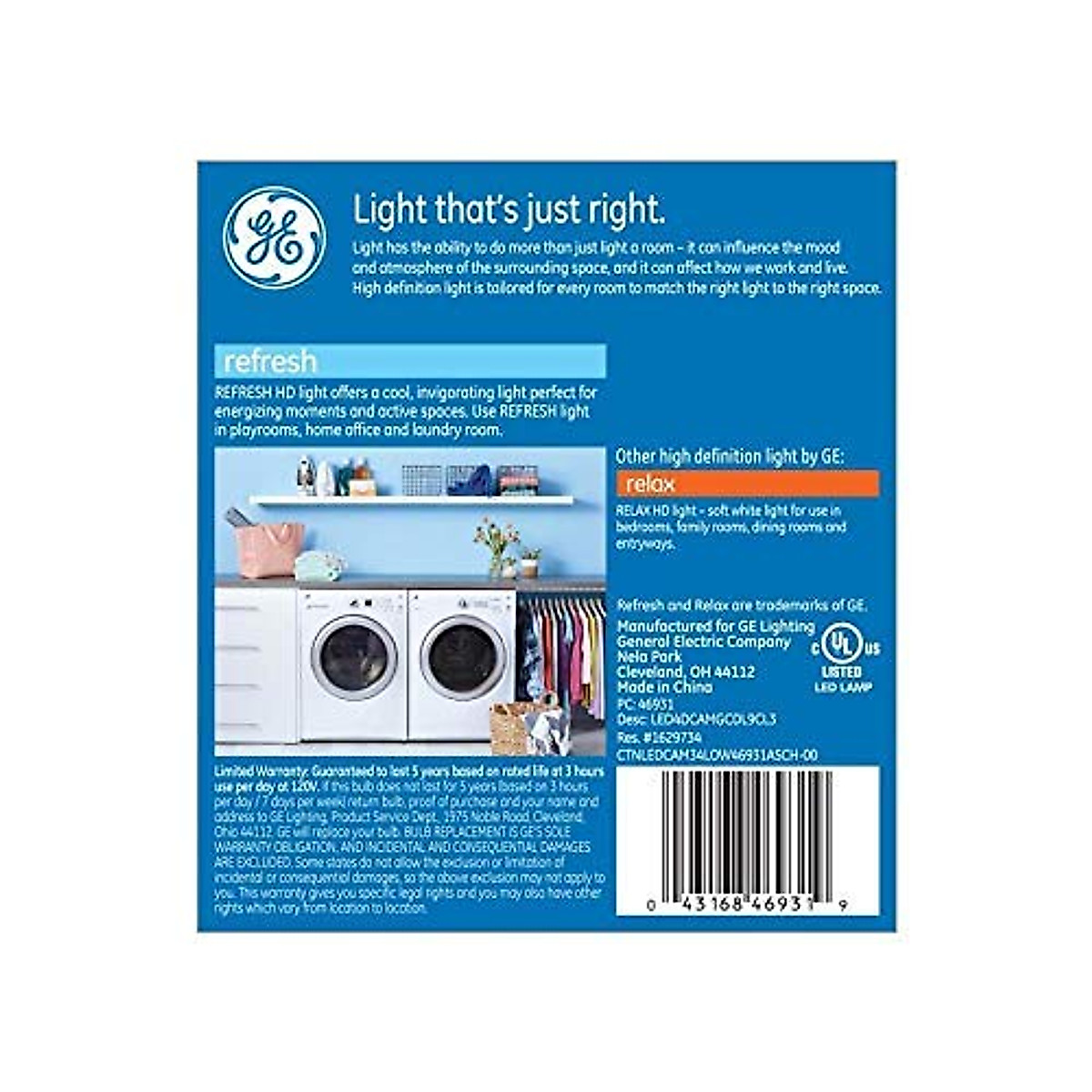 GE Refresh 40-Watt EQ CA10 Daylight Dimmable Candle Bulb Light Bulb (3-Pack)