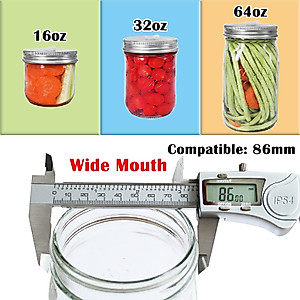 laffeya Fermentation Lids, Fermentation Kit- 2 Mason Jars Fermenting Lids, 2 Airlocks for Fermenting, 4 Grommets, Fermentation Kit for Making Hot Sauce Pickle Kombucha (Jars Not Included)