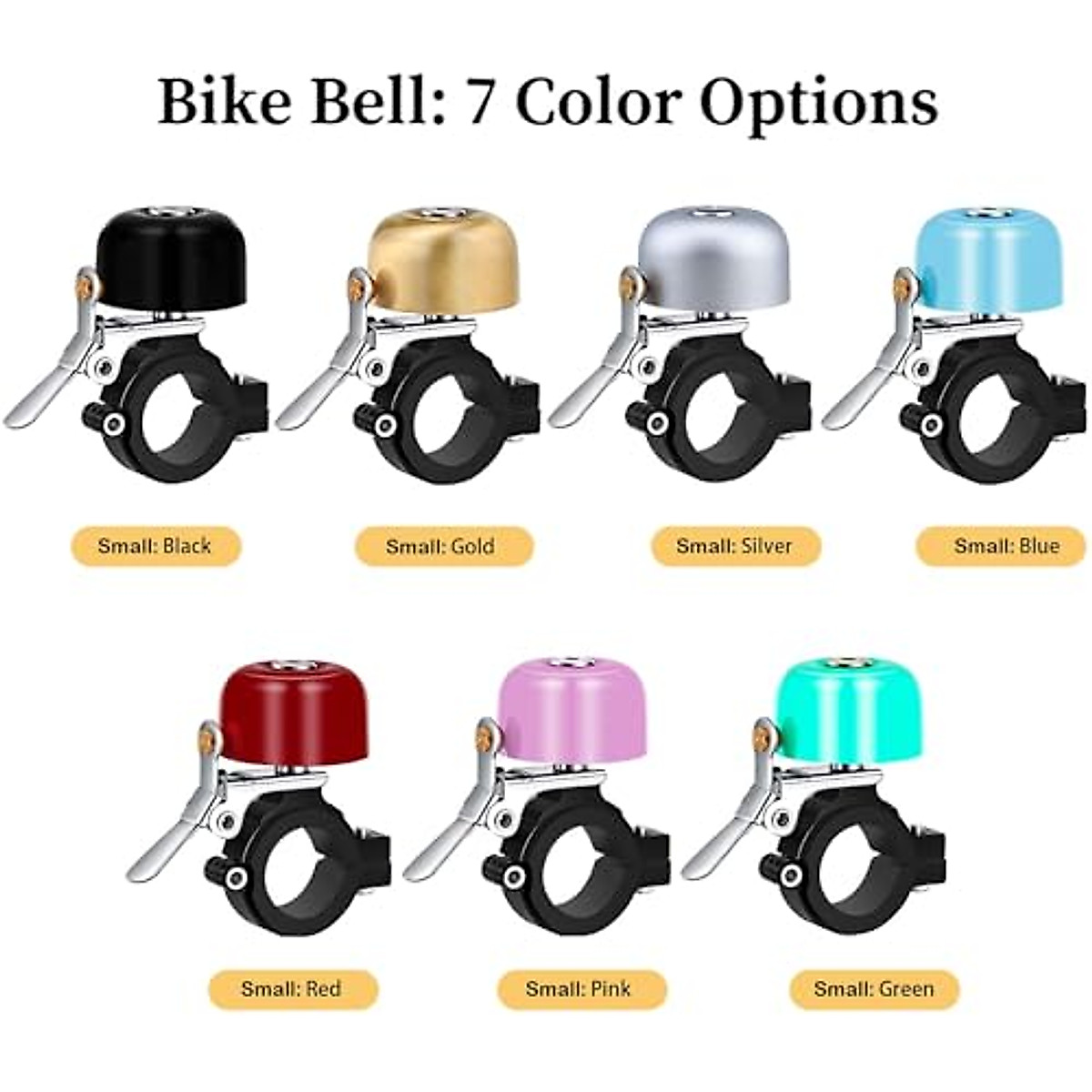 Greallthy Bike Bell Classic Brass Bicycle Bell,Bike Bells for Adults Kids,Loud Sound Bicycle Bell Fit for 0.87-1.25in/22.2-31.8mm Bicycle Handlebars,Road Mountain Bike Accessories.