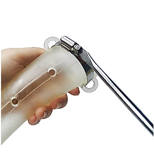 QIQIRO Large Size Silicone Goats Calf Cattle Bull Cow Big Horn Cover Anti-Fight Protective Cover Cow Horn Protector Round Cornered With 4 Clamps(Large Size 9.45''X2.16'')