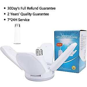 Maxziller 4 Pack 60W LED Garage Lights,6000LM Adjustable Garage Lights 110V LED Garage Lighting E26,Super Bright Garage Lights,6000k Nature White Garage Ceilling Light Including Extension Header