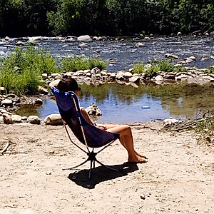 Lightspeed Outdoors Tall Swivel Camp Chair, Outdoor Seating, Blue