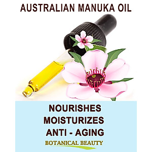 MANUKA OIL WILD GROWTH RAW 100% Natural VIRGIN UNREFINED Cold Pressed Carrier Oil. for Skin, Face, Hair, Lip and Nail Care 0.5 Fl.oz.- 15 ml by Botanical Beauty