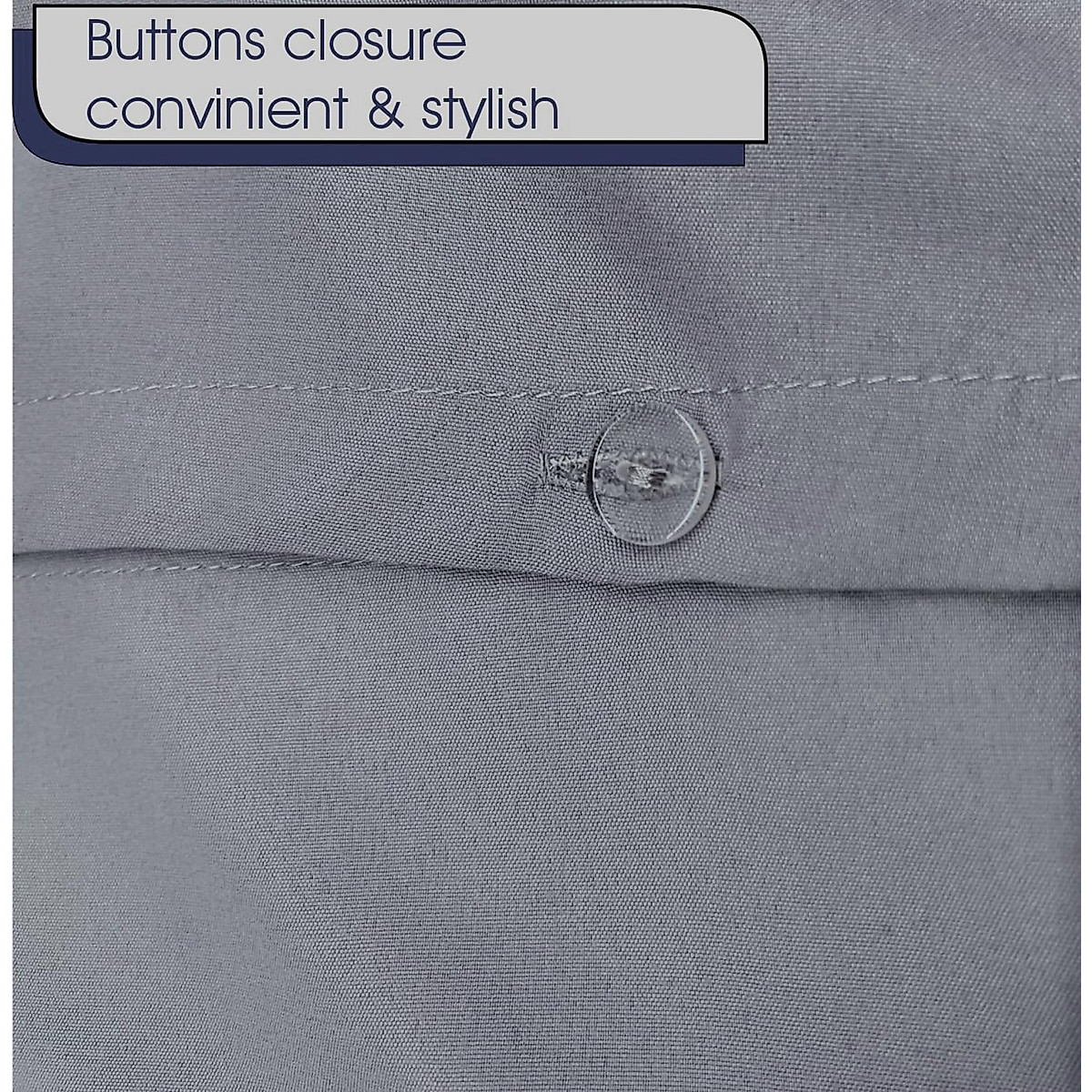 SereneSleep Grey Duvet Cover Set Full Size - Soft Brushed Microfiber Full Size Duvet Cover 3Pcs, Includes 1 Duvet Cover with 2 Pillow Sham Lightweight, Breathable, Easy Care (Full, Grey)