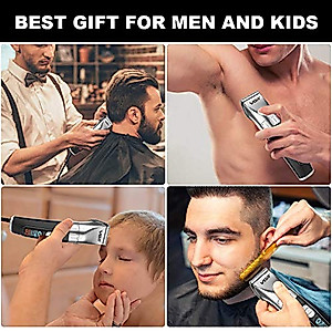 VGR Hair Clippers, Professional Hair Cutting Kit for Men, USB Cord/Cordless Rechargeable Hair Trimmer Set with LED Display, Model V-069