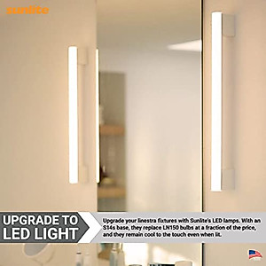 Sunlite 53155-SU LED Linestra Vanity LN150 Replacement Light Bulb, 39 Inches, 16 Watt (150W Equivalent), Dimmable, S14s Base, 1300 Lumens, 1 Count (Pack of 1), 27K-Warm White