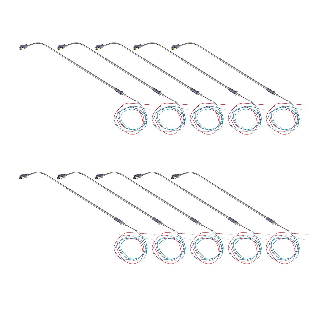 10PCS Model Railway Train Lamp Post 1: 150 Scale Street Lights T N Scale LEDs Light 3V Train Scenery Miniature Accessories