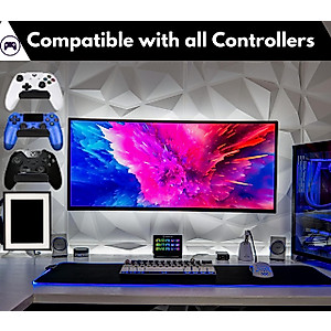 Alnoor USA Gaming Controller Holder, Game Controller Headset Stand Bracket for Xbox Series X S/Xbox one / PS5 / PS4 / NS/PC/Headset