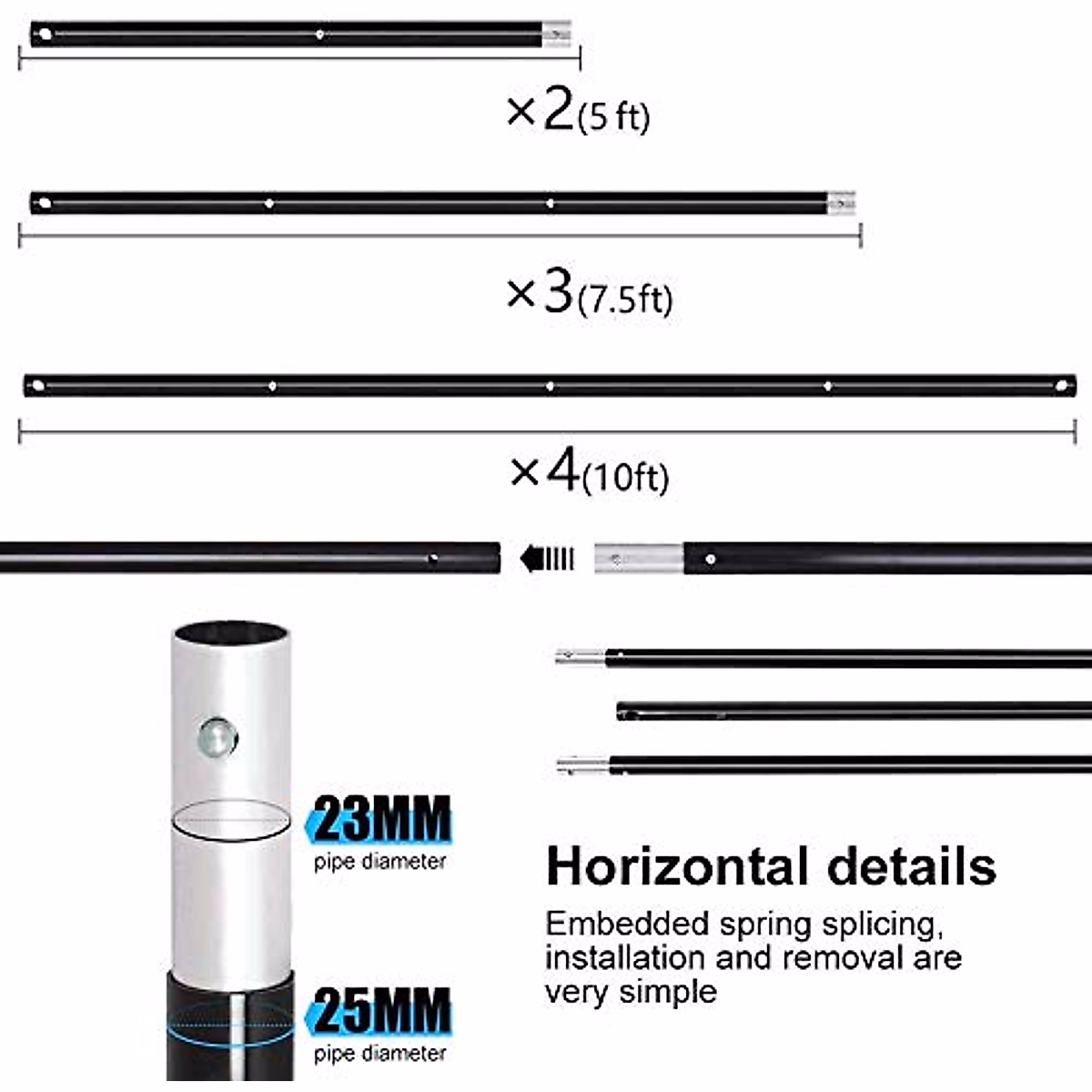 MOUNTDOG Background Stand 8.5X10ft, Backdrop Support System Kit Photo Video Studio Adjustable Heavy Duty Background Support with Sandbag & Carry Bag