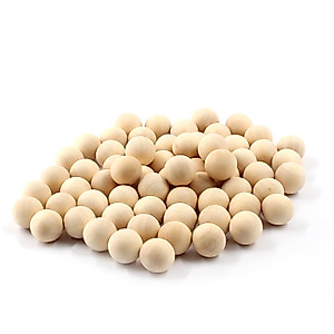 Uenhoy 100 Pcs Wooden Round Ball 1/2" (12mm) Unfinished Natural Wood Balls Wooden Spheres for Crafts and DIY Projects