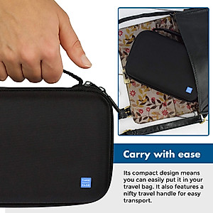 New 3DS XL Case by TAKECASE - Compatible with New 2DS XL - Travel Carrying Case Includes XL Stylus, Protective Hard Shell, 16 Game Storage, Accessories Pouch - Blue/Black [UPDATED FEB 2018]