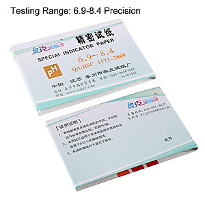uxcell PH Test Strips 6.9-8.4 Indicator Paper Lab Litmus Tester 80in1 Kit for Water Food Pool Aquarium Testing Alkaline Acid