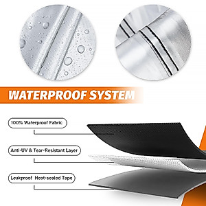 Joymo Patio Furniture Covers,Cover for Outdoor Table,Rectangular Patio Table Cover,Outdoor Chair Covers,Ping Pong Table Cover Waterproof,98Lx78Wx32H inch,Black