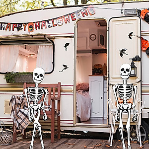 ArtCreativity Easter Bunny Rabbit with Carrot Inflatable, Indoor and Outdoor Easter Decorations, Egg Hunt Supplies for Easter Basket Stuffers, Party Favors, 4 Colors ((Halloween) Skeleton Inflatable)