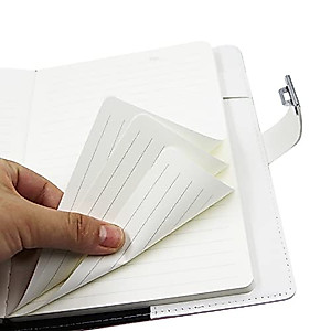 Pamayaneen PU Leather Password Lock Journal Dairy with Digital Lock for Women Girls Floral Password Notebook Locking Planner